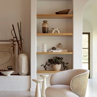 Noah Side Table, Set of 2 – Onyx and Linen